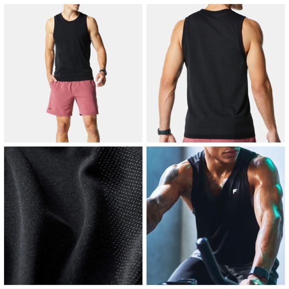 Fabletics | Shirts | Black Fabletics Mens Training Day Tanks Medium ...